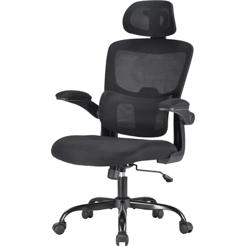 Sunon Office Desk Chair with Flip-Up Armrest, High Back Ergonomic ...