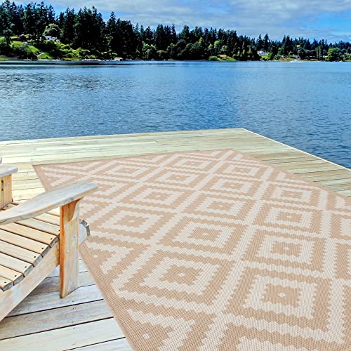 THE RUGS Outdoor Rug – Weather & UV Resistant Outdoor/Indoor Area Rugs ...