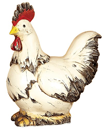 Deco 79 58222 Polished Stone Rooster Statue, 10 by 12-Inch by Amazon ...