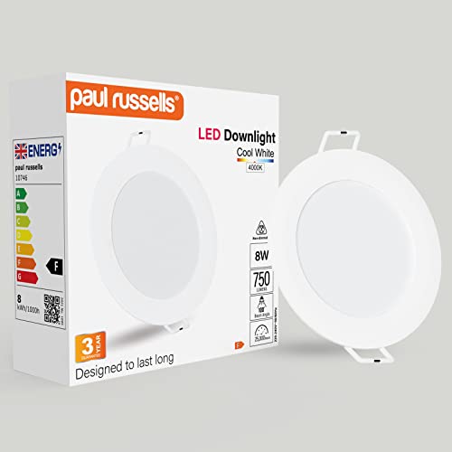 paul russells LED Ceiling Downlights, 8W Slim Recessed Bathroom ...