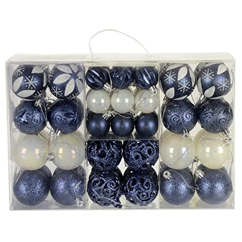 Set of 67 Christmas Baubles Tree Decorations Assorted Designs Sizes ...