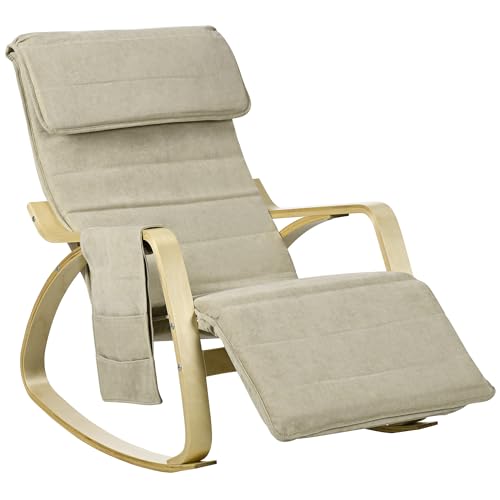 HOMCOM Rocking Lounge Chair Recliner Relaxation Lounging Relaxing Seat ...