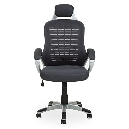Premier Housewares Stratford Grey Home Office Chair/Computer Chair For ...