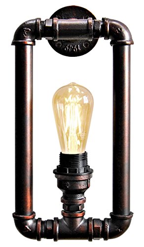 Vintage Industrial Water Pipe Wall Light Rustic 1 Lamp Metal Steampunk ...