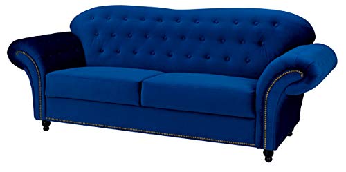 Sofas and More Lyon Chesterfield Style French Velvet fabric 3 + 2 ...