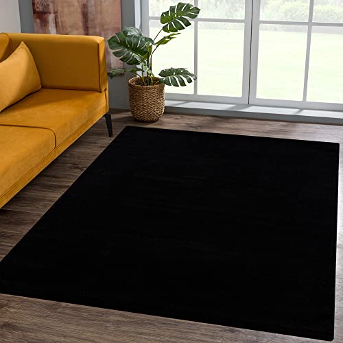 SANAT Short Pile Living Room Rug - Plain Modern Rugs for Bedroom, Study ...