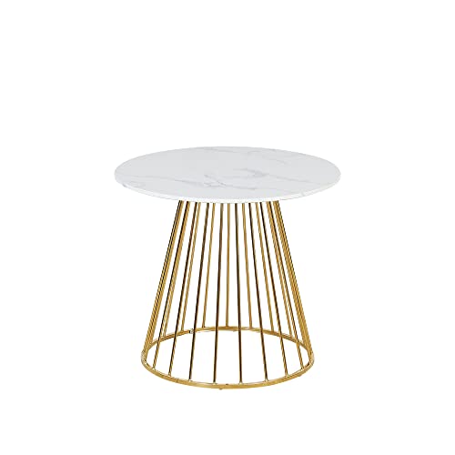 Direct VR New Liverpool Marble Table with Golden Chrome Legs 80cm by ...