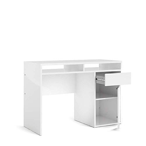 Tvilum Function Plus Desk Particle Board Large glossy white by Amazon | ufurnish.com
