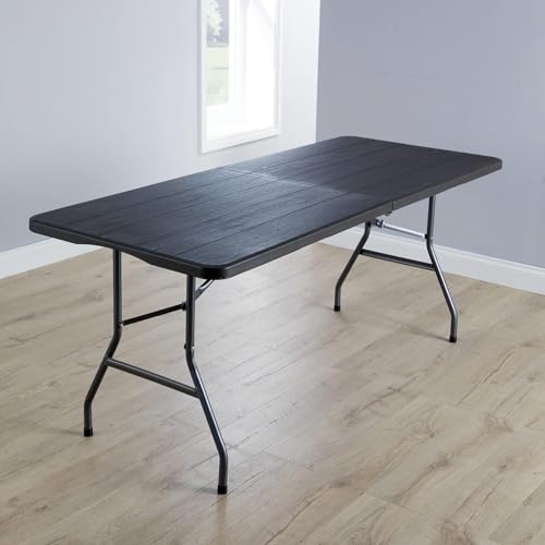 Home Source 6ft Folding Trestle, Carry Handle Heavy Duty Table for ...