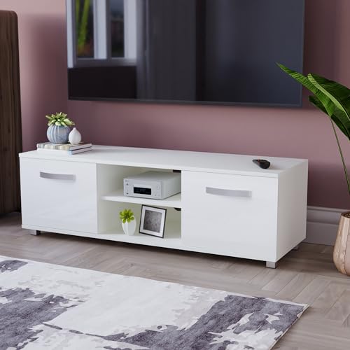 Vida Designs Cosmo TV Unit 2 Door Modern Gloss Matte MDF Living Room ...