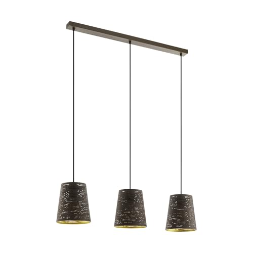 EGLO Pendant Lighting Segezia, 3 Lamp Ceiling Light Fixture for Dining ...
