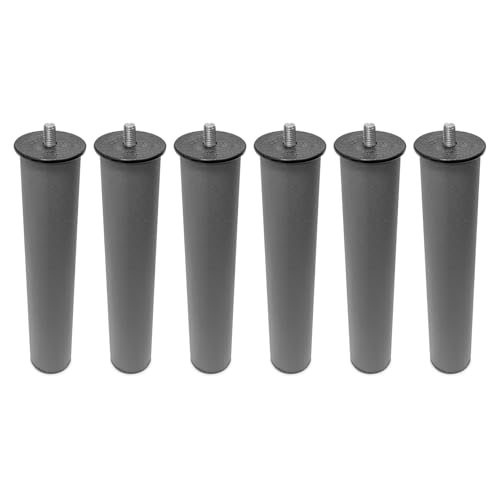 Somnia Descanso - Set of 6 Round Metal Threaded Legs for Bed Base or ...