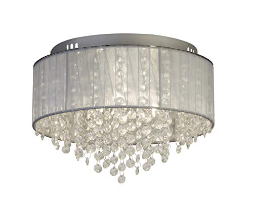 Lighting Collection Elegant and Classy 3 Lights Ceiling Flush with ...
