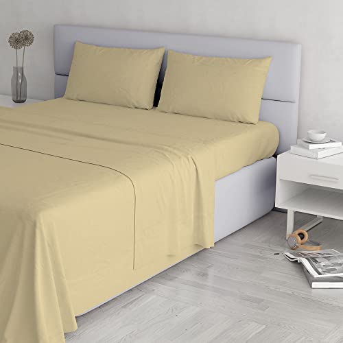 Italian Bed Linen Elegant Cream Double Bed Set by Amazon | ufurnish.com