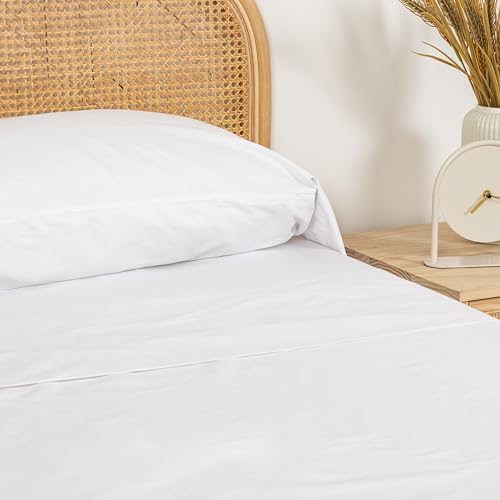 TRAMAS+ Single Bed Linen 90 x 200 cm 100% Cotton Percale Bed Linen Bed ...