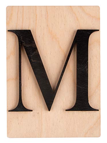 Rayher 63104576 Large Wooden Letter Tile for DIY Wall Art, Letter M for ...
