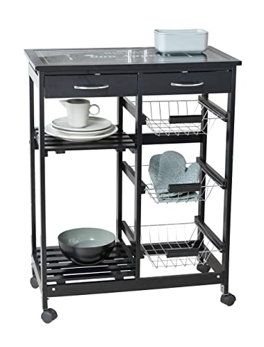 WENKO Kitchen Trolley Bon Appetit Kitchen Shelf Serving Trolley by ...
