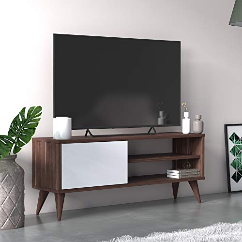 Dmora - Living room TV stand with one hinged door and compartments, 110 ...