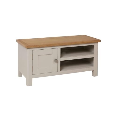 Home Source Assembled Oak Living Room Compact TV Stand, 1 Storage ...