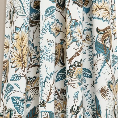 "Lush Decor Cynthia Jacobean Room Darkening Window Curtain Panel Pair ...