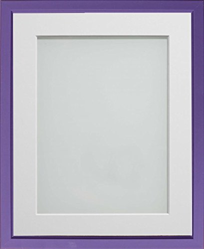 Frame Company Drayton Range A4 Purple Picture Photo Frame with White ...