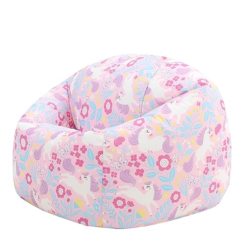 icon Unicorn Print Kids Bean Bag, Kids Bean Bag Chair with Filling ...