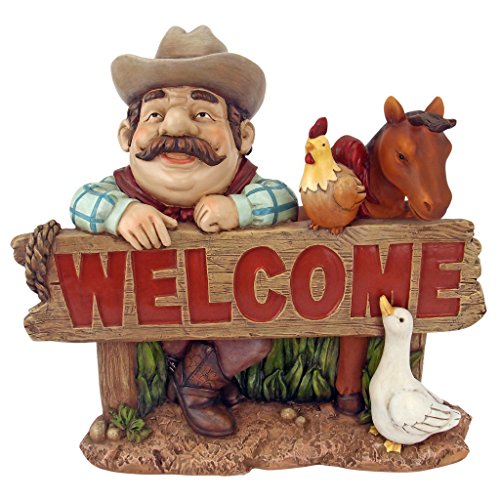 Design Toscano Cowboy Cody Western Welcome Statue by Amazon | ufurnish.com