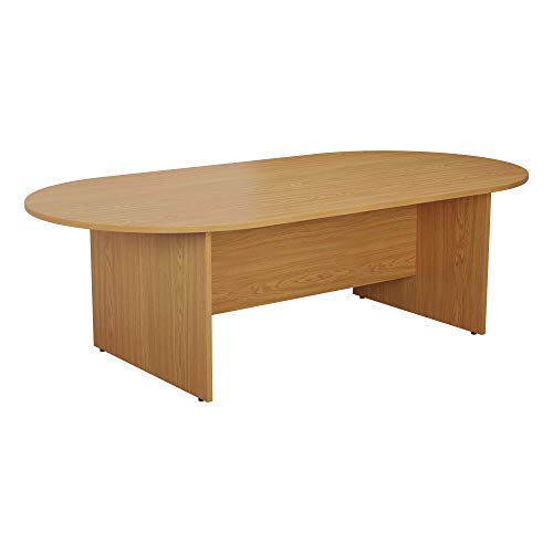 Office Hippo Modern Oak Radial D-End Conference Table, 180x100x73cm ...