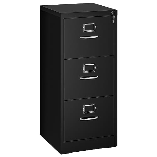 YITAHOME 3 Drawers Filing Cabinets, Lockable Vertical File Cabinet for ...
