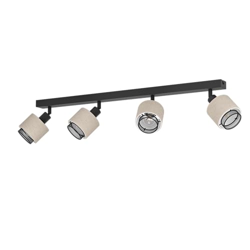 Eglo Ceiling Light Fitting Rosley, 4 Spots Ceiling lamp, Spotlight bar ...