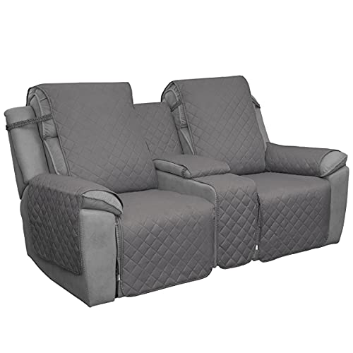 Easy-Going Loveseat Recliner Cover with Console, Reversible Couch Cover ...