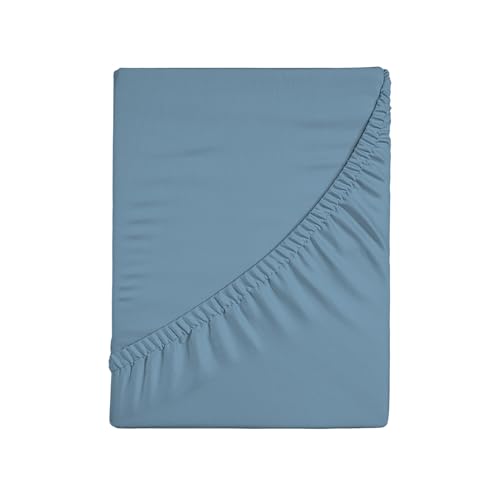 Fitted Bottom Sheet for Single Bed, Fitted Sheet with Corners, Plain ...