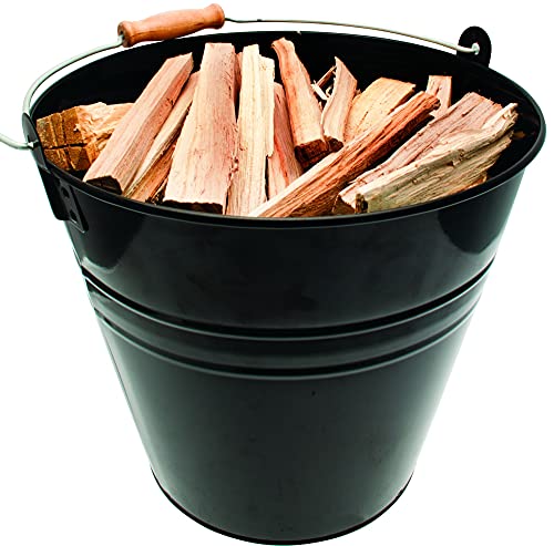 Valiant Kindling & Ash Metal Bucket - Black (30cm Diameter) by Amazon ...