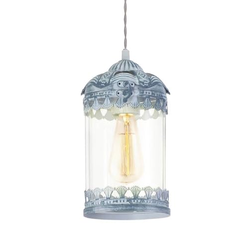 Eglo Pendant Lighting Langham, Lantern-Style Ceiling Light Fitting ...