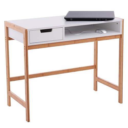Premier Housewares White Work Desk for Home Office - Versatile Computer ...