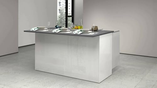 Dmora Isola Patrizio, Auxiliary Storage Table, Kitchen Cabinet with 3 ...