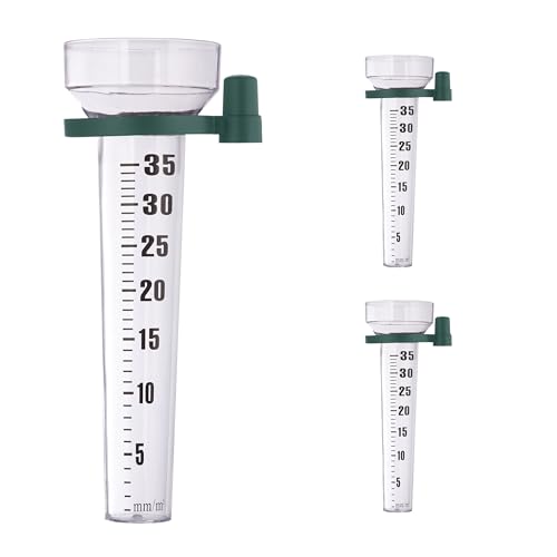Relaxdays Rain Gauge, Set of 3, Precipitation Measurer, Rainfall ...