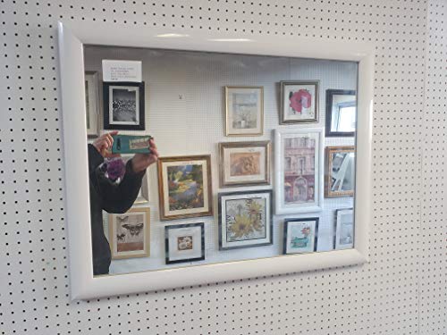 Modec Mirrors MODERN SHINY/GLOSS WHITE PLAIN GLASS SQUARE WALL MIRROR ...