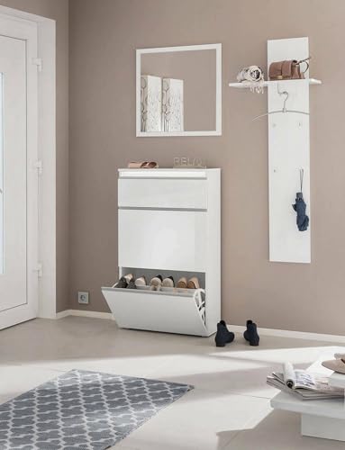 Dmora - Shoe Rack Paco, Multipurpose cabinet with 2 doors and 1 flap ...