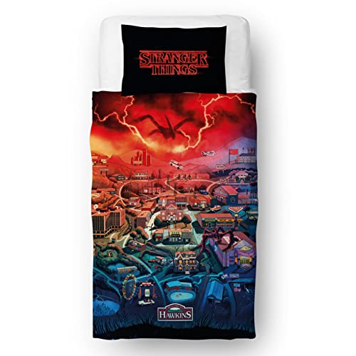 Stranger Things Character World Official Single Duvet Cover - Hawkins ...
