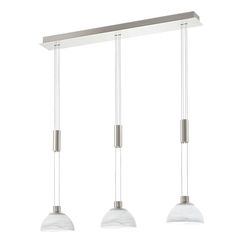 Eglo LED Pendant Light Montefio, 3-Light Adjustable Hanging lamp ...