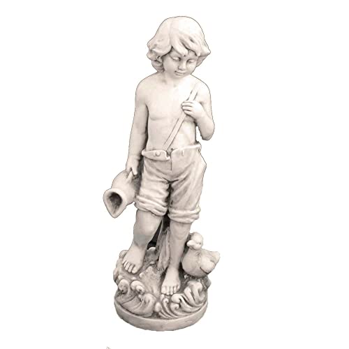 Solstice Sculptures Michael Garden Statue, Fibre-Clay, Antique Stone ...
