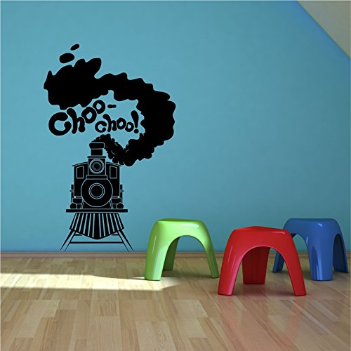 Steam Train Toy Track Boys Bedroom Wall Art Sticker Decal Transfer ...