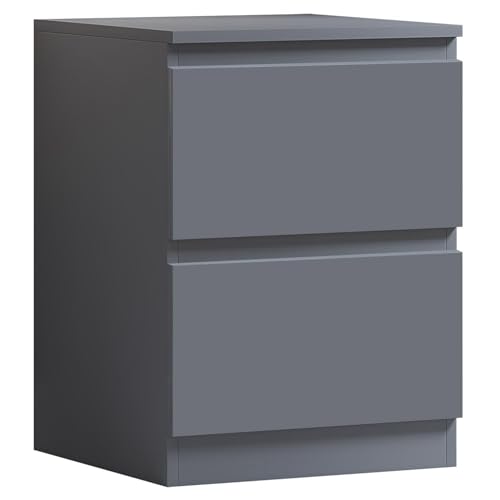 FWStyle Modern Bedroom Furniture Chest of Drawers, Tall 2 Drawer ...