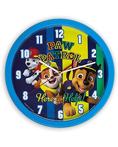 Kidslicensing Paw Patrol – Wall Clock – Children's Decorative Clock ...