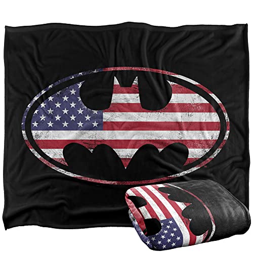 BATMAN American Flag Bat Logo Officially Licensed Silky Touch Super ...