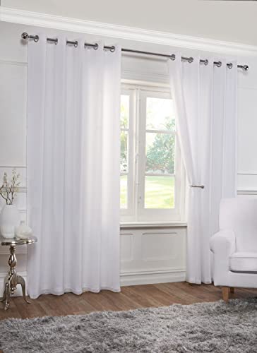 Emma Barclay –Lined Voile Curtains for Windows Semi Transparent White ...