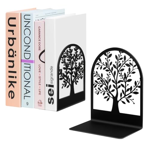 Umikk Book Ends, Metal Bookend, Tree of Life Bookend for Shelves, Home ...