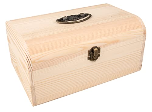 Rayher Wooden Chest with Lid, DIY Wood Keepsake Box for Baby, Wedding ...