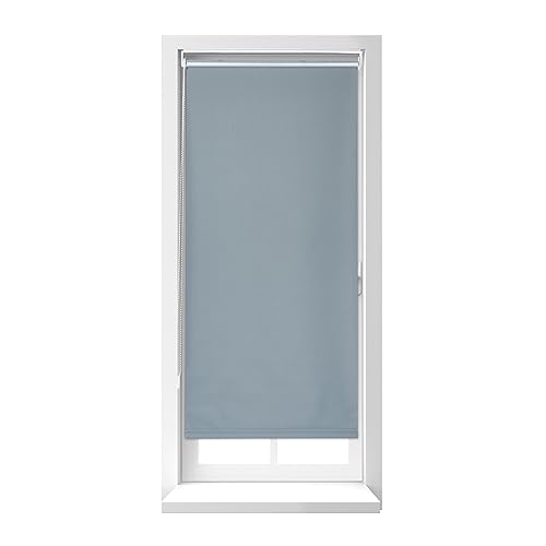 Relaxdays Blackout Blind, Thermal Roller Curtain, No Drill, Attach with ...
